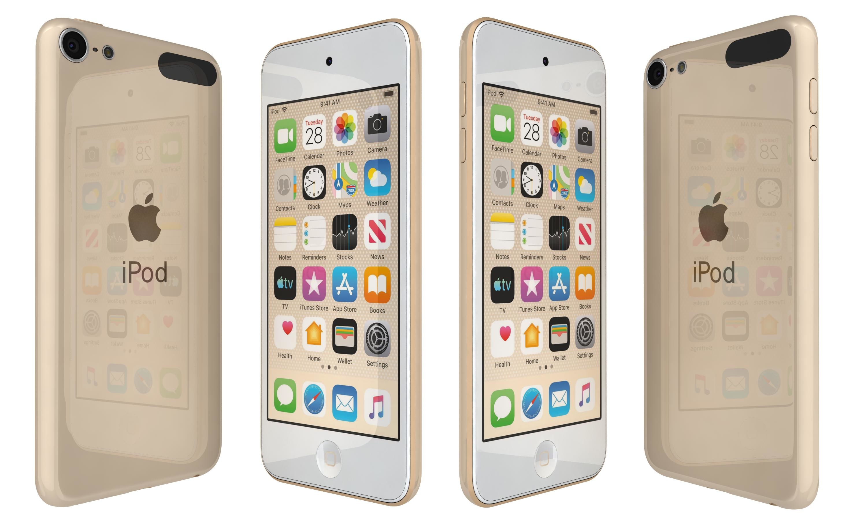 Apple iPod Touch Gold Modelo 3D - TurboSquid 1418106