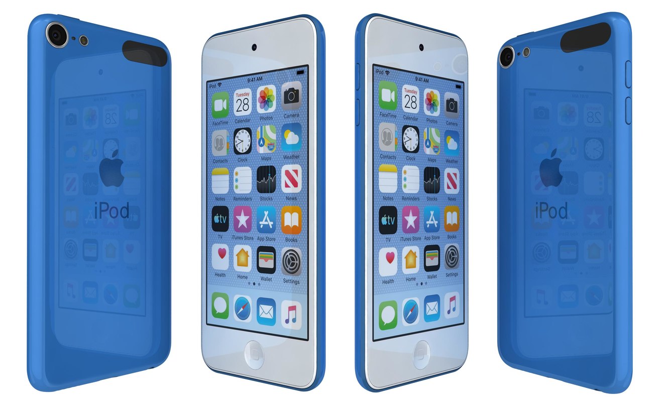 Apple ipod touch blue 3D model - TurboSquid 1418103
