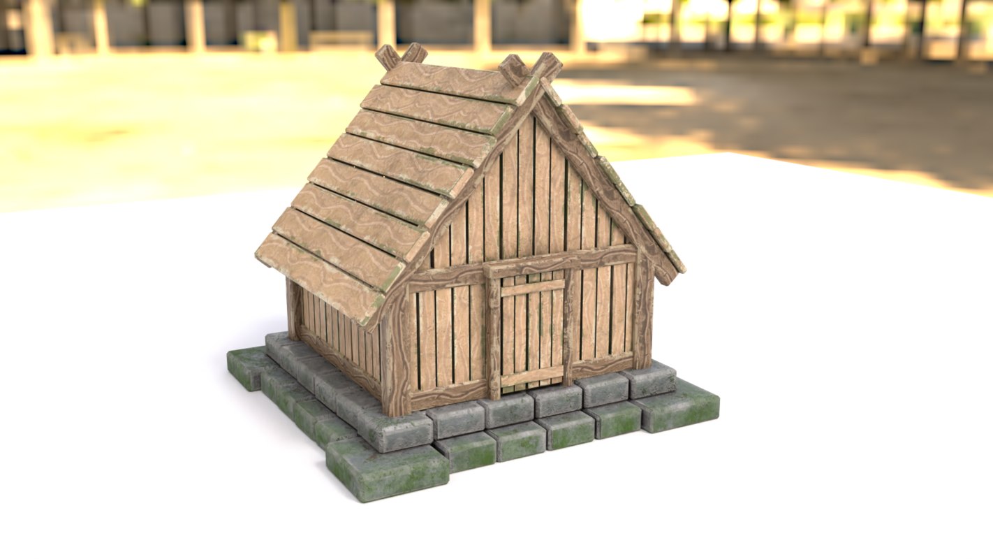Hut model - TurboSquid 1418102