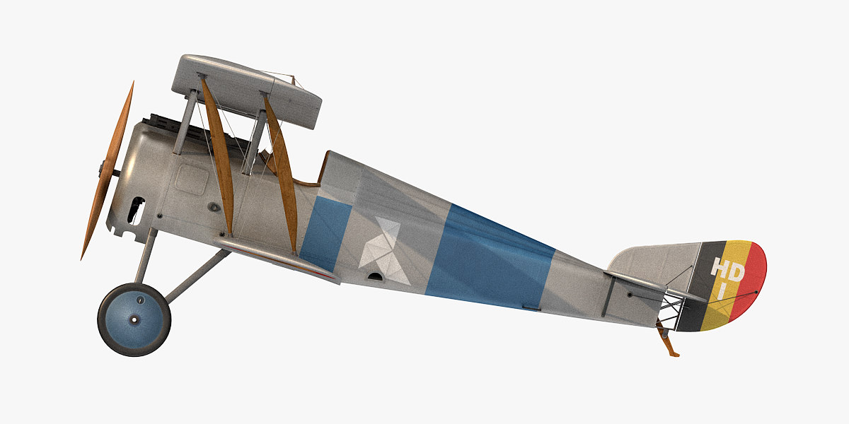 3D hanriot hd 1 fighter aircraft - TurboSquid 1418104