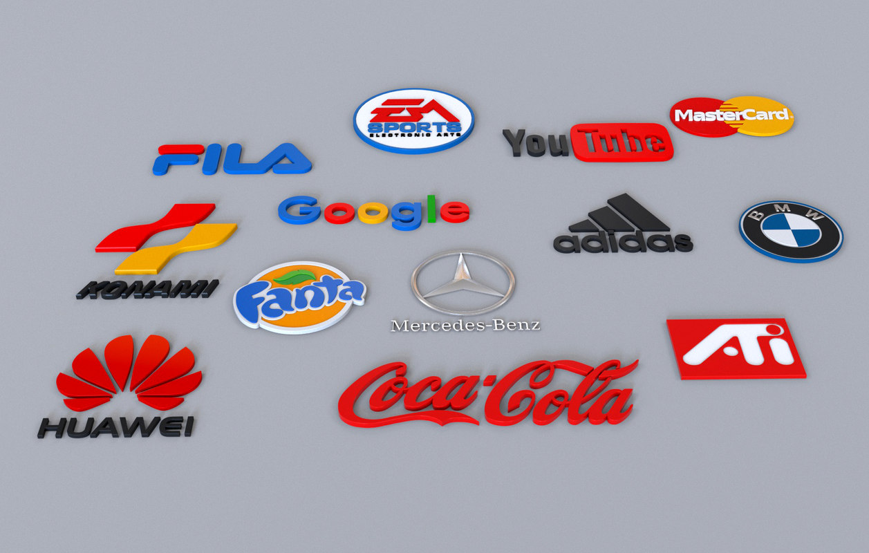 3D logo famous brands model - TurboSquid 1418127