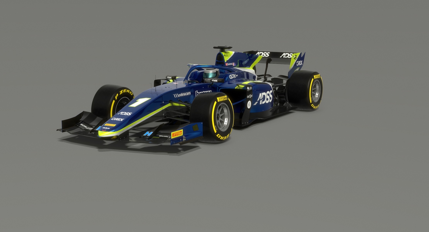 Carlin F2 # 1 Fórmula 2 Temporada 2019 Modelo 3D - TurboSquid 1417808