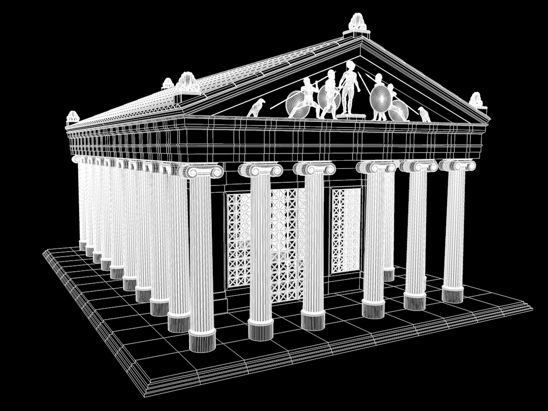 Griechischer Tempel der ionischen Ordnung 3D-Modell - TurboSquid 1307988