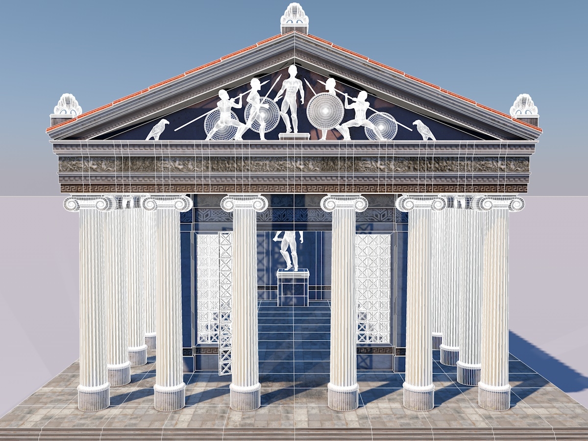 Griechischer Tempel der ionischen Ordnung 3D-Modell - TurboSquid 1307988