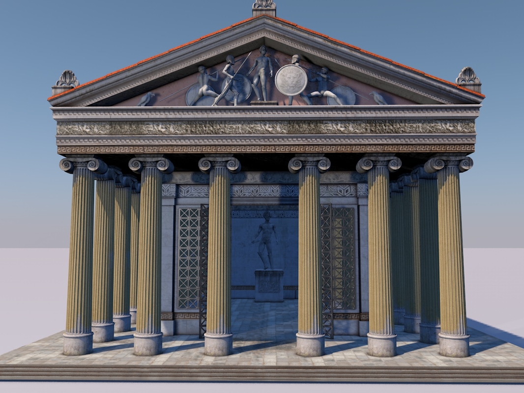 Griechischer Tempel der ionischen Ordnung 3D-Modell - TurboSquid 1307988