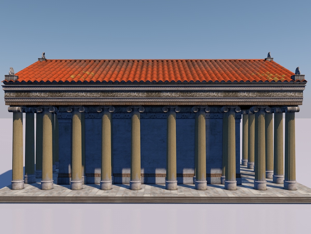 Griechischer Tempel der ionischen Ordnung 3D-Modell - TurboSquid 1307988