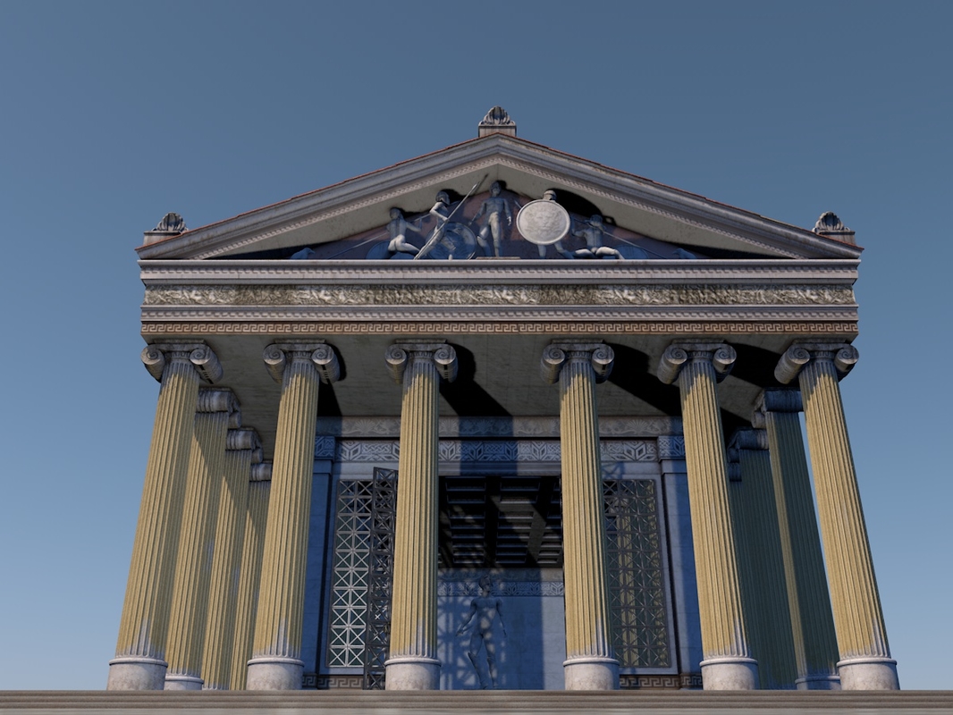 Griechischer Tempel der ionischen Ordnung 3D-Modell - TurboSquid 1307988