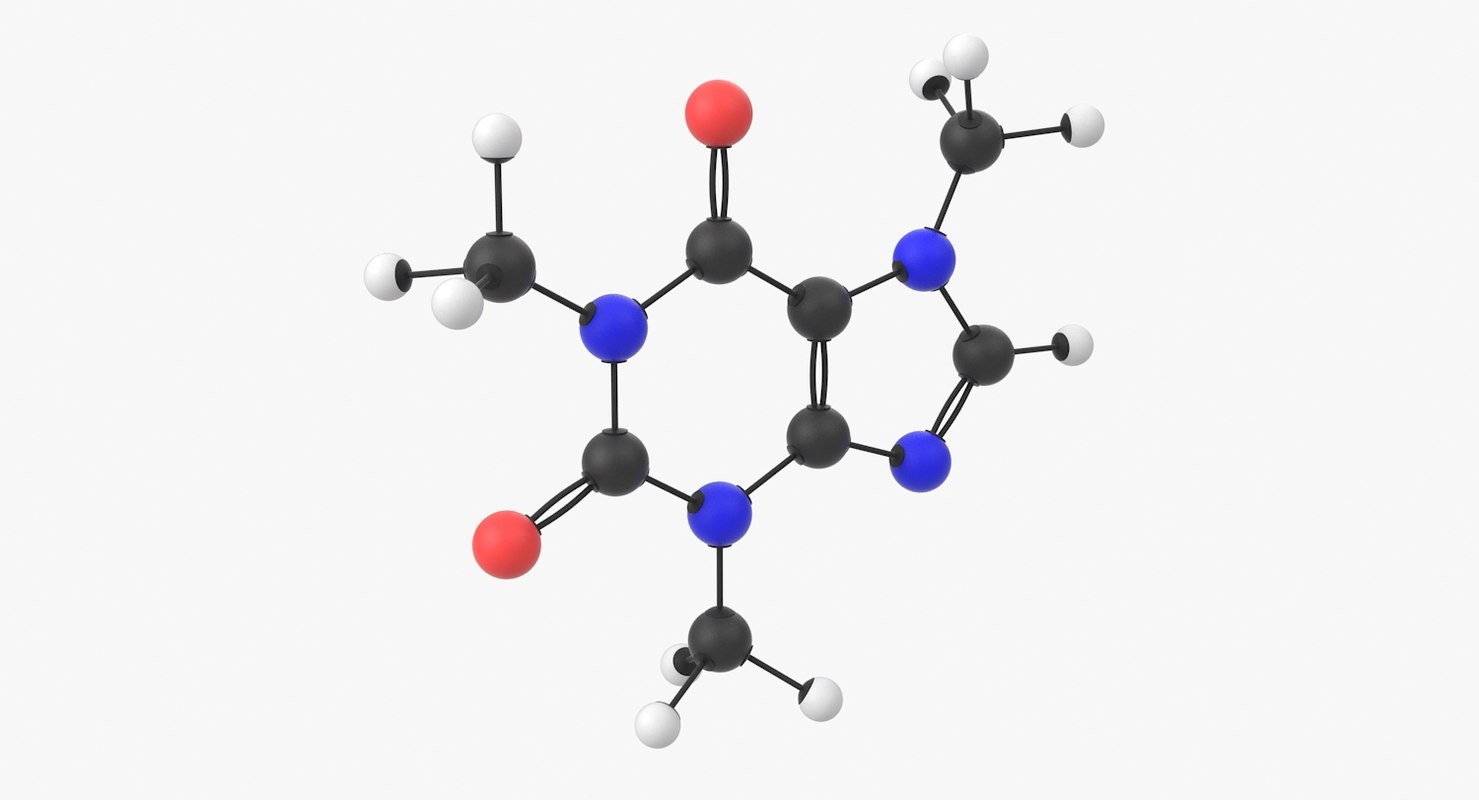 Caffeine molecule 3D model - TurboSquid 1418267