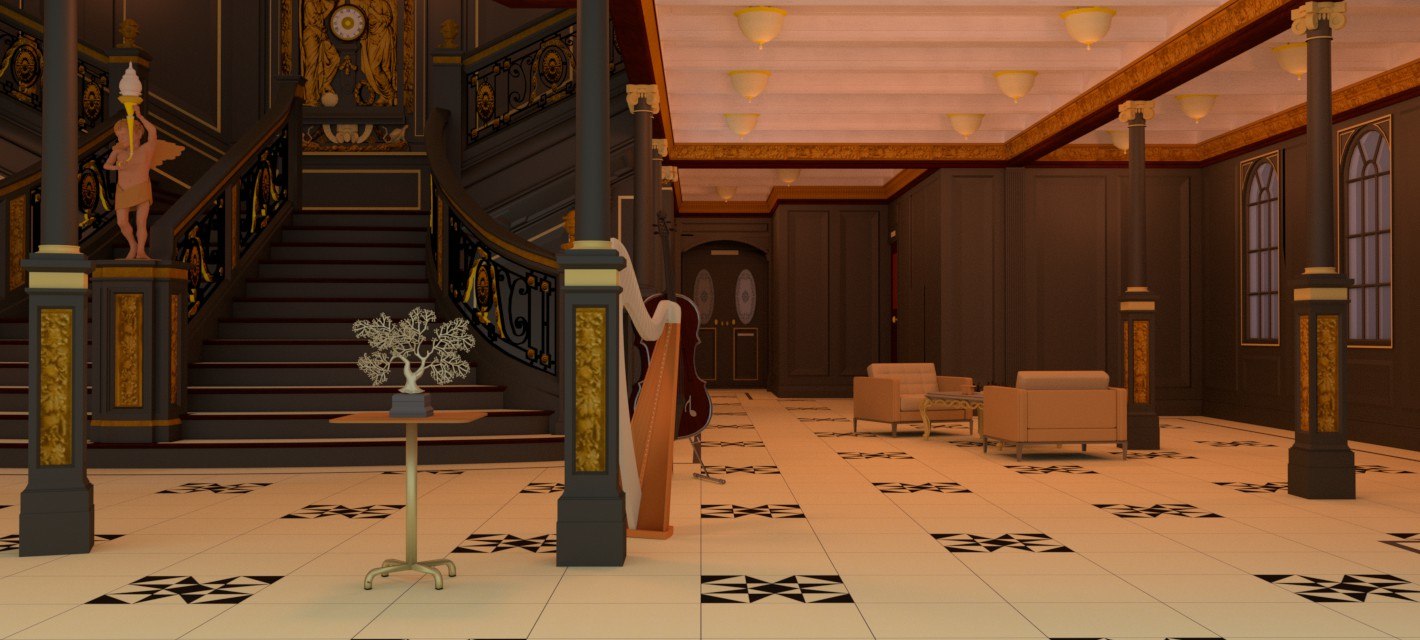 Interior titanic ship 3D model - TurboSquid 1418335