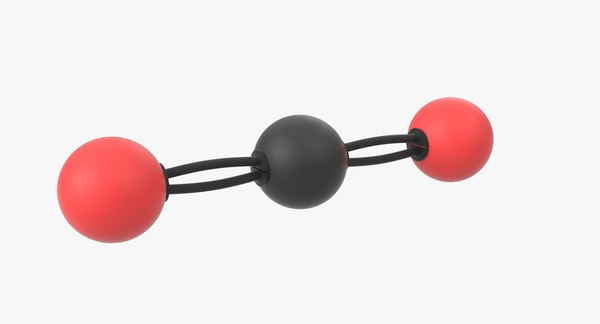 Carbon dioxide molecule 3D model - TurboSquid 1418445