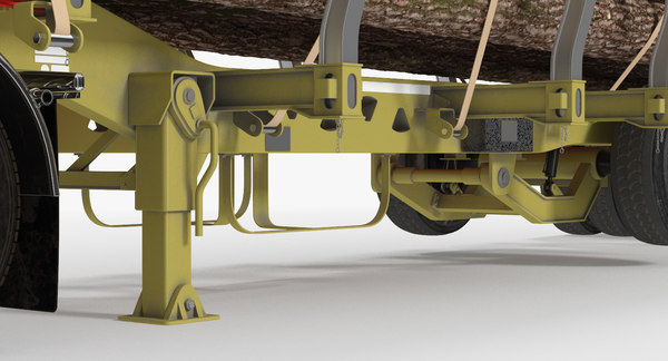 3D truck logging trailer - TurboSquid 1418904