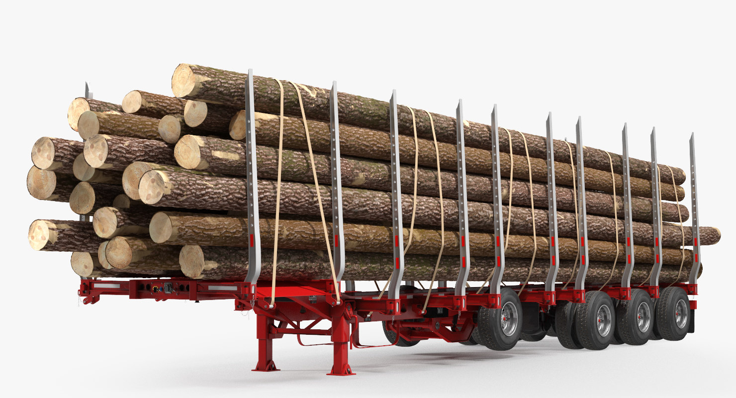 Free 3D logging trailer manac - TurboSquid 1418483