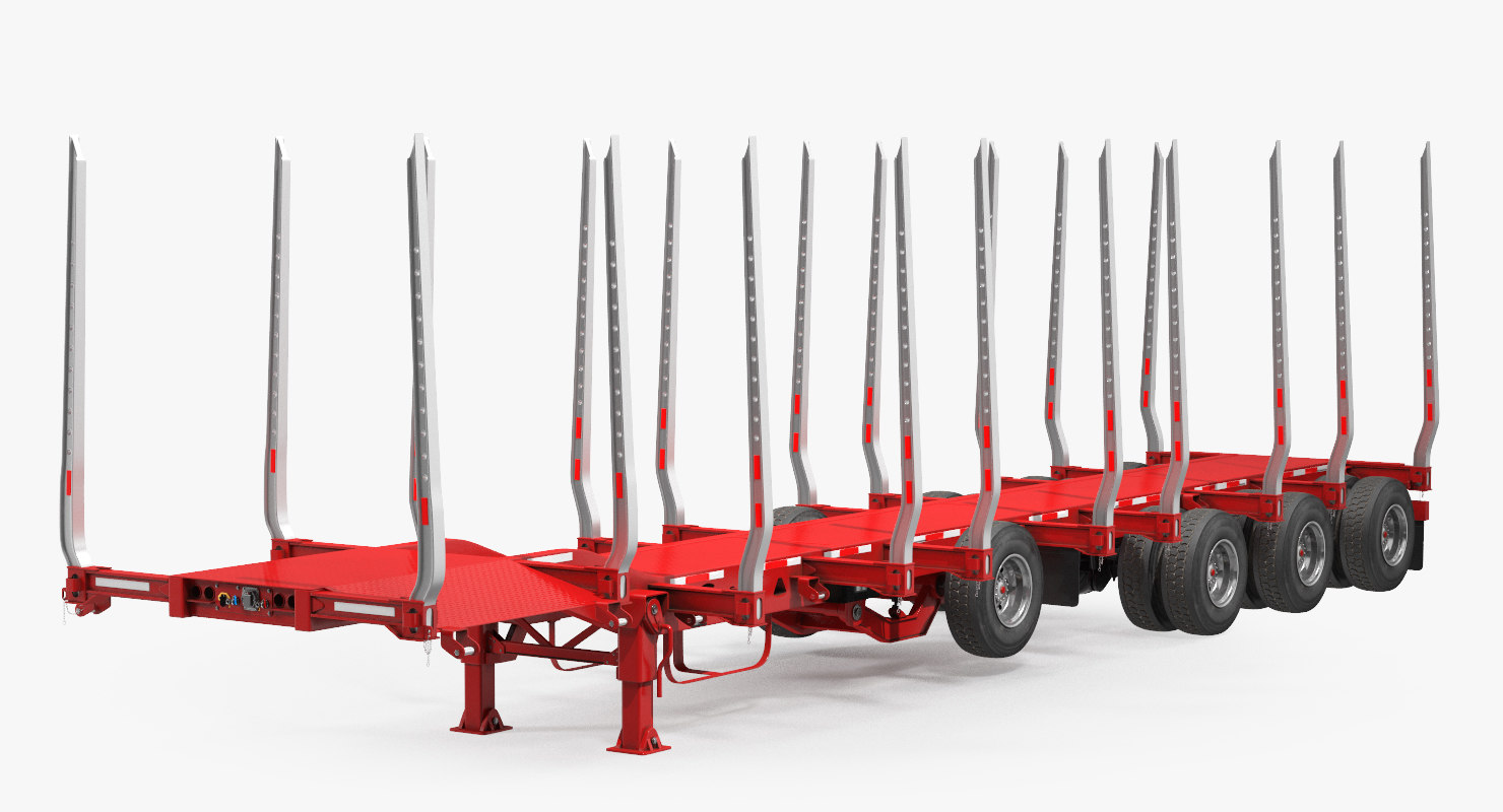 Logging trailer manac 3D model - TurboSquid 1418637