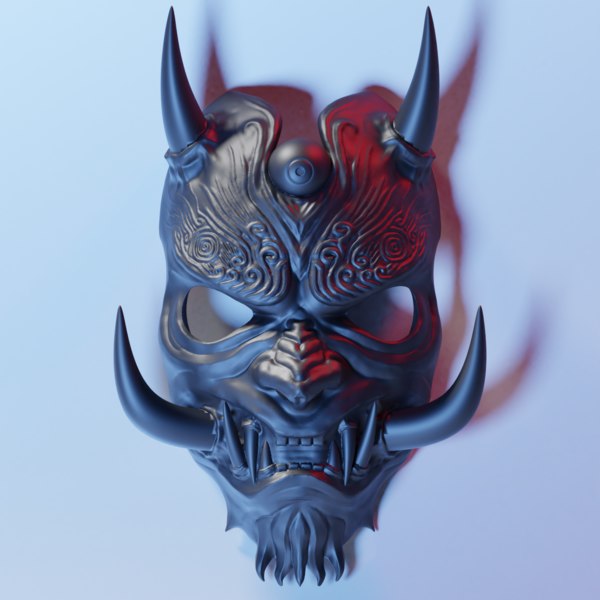 Japanische Oni Maske 3D-Modell - TurboSquid 1418520