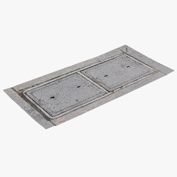 3D concrete utility cover 8k - TurboSquid 1418668