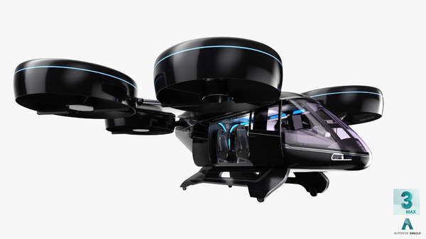 Uber flying taxi - 3D model - TurboSquid 1418566