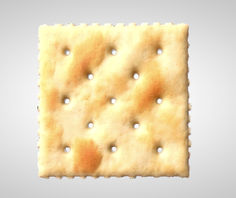 3D crackers saltine salt - TurboSquid 1418602
