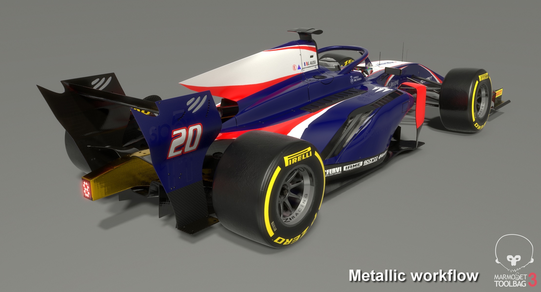 modèle 3D de Trident F2 # 20 Formule 2 Saison 2019 - TurboSquid 1418601