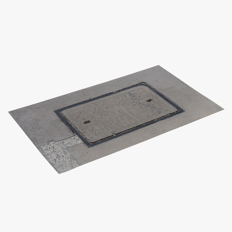 3D concrete utility cover 8k - TurboSquid 1418892