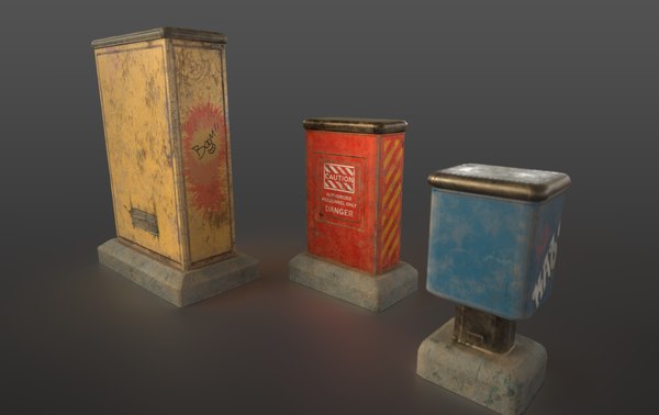 Street sci-fi cyberpunk box model - TurboSquid 1418920