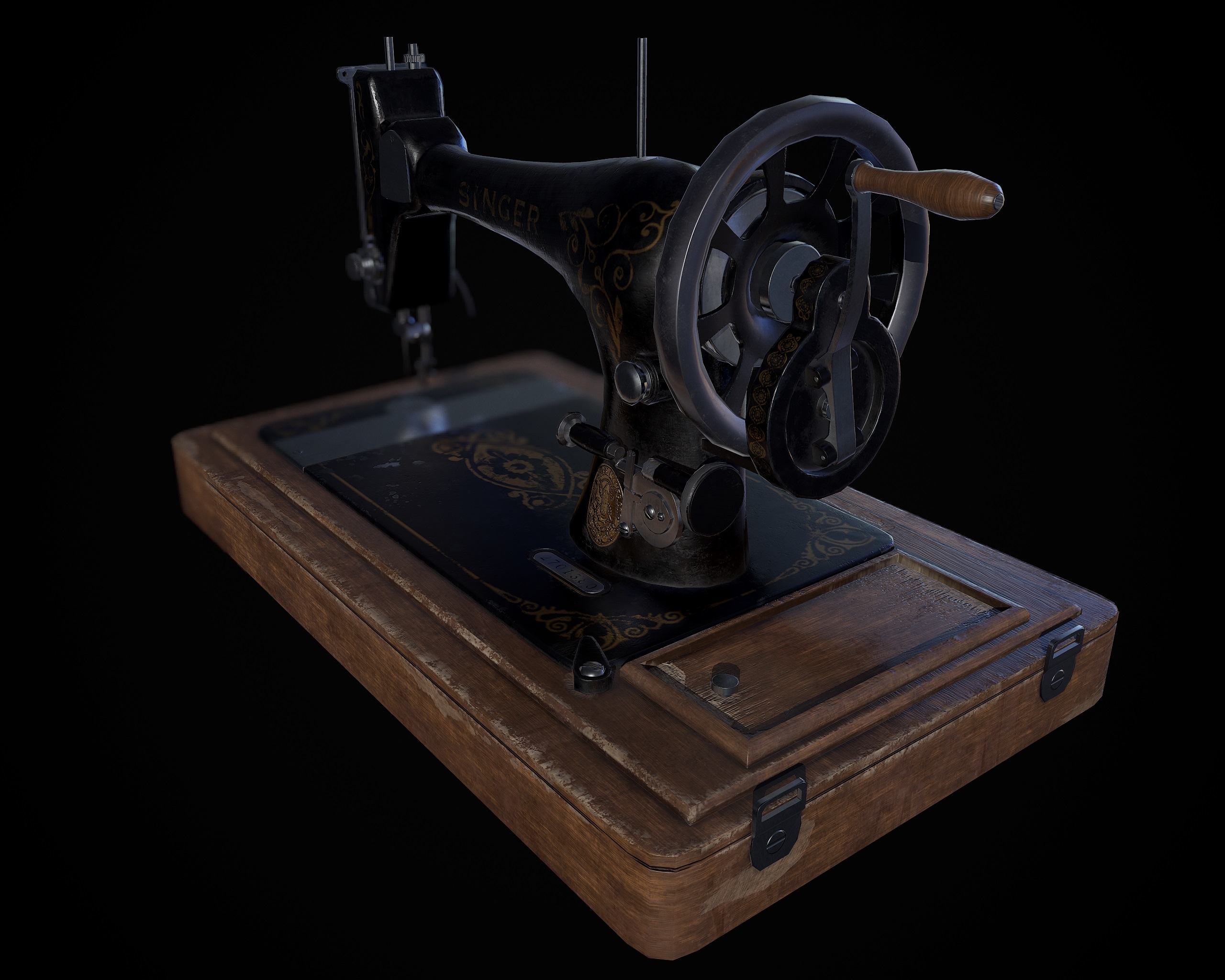 Singer sewing machine 3D model - TurboSquid 1418917