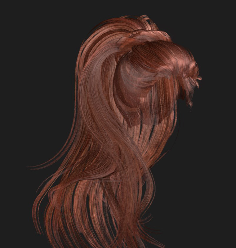 3D female hairstyle hair model - TurboSquid 1418954