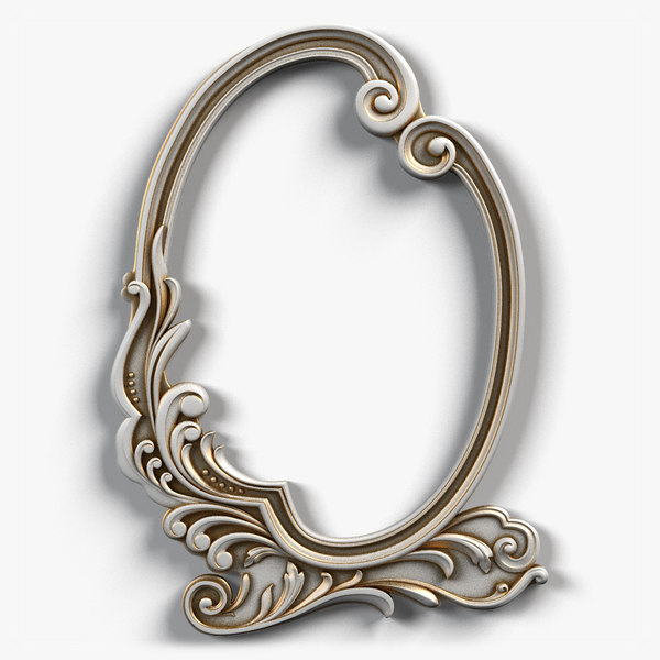 rococo picture frame 3d model