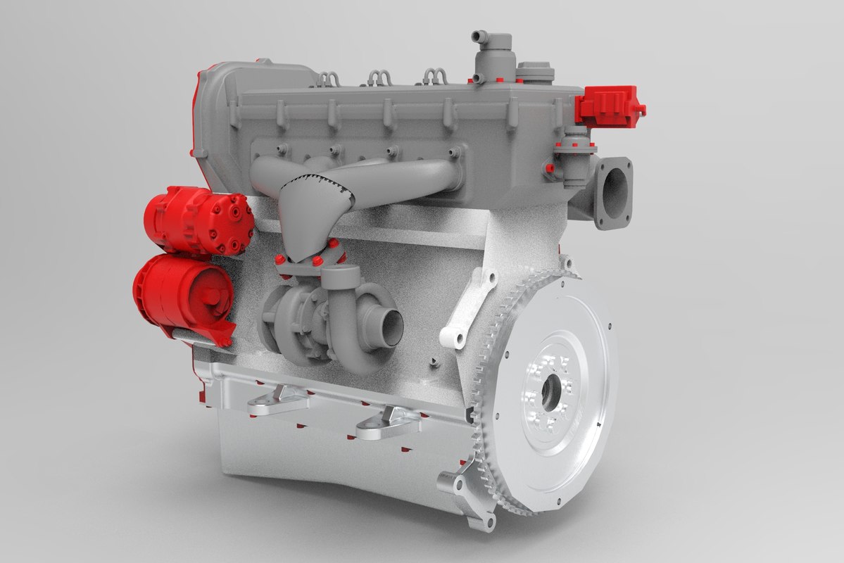 Interior parts diesel engine 3D model - TurboSquid 1419108