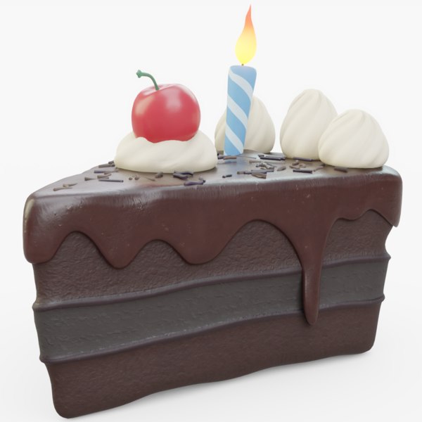 3d model slice cake