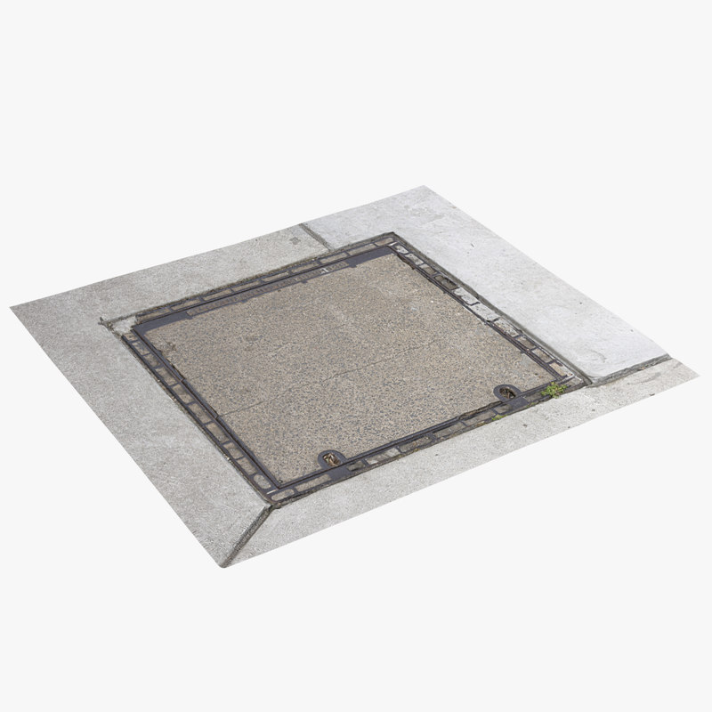 3D concrete utility cover 8k - TurboSquid 1419137