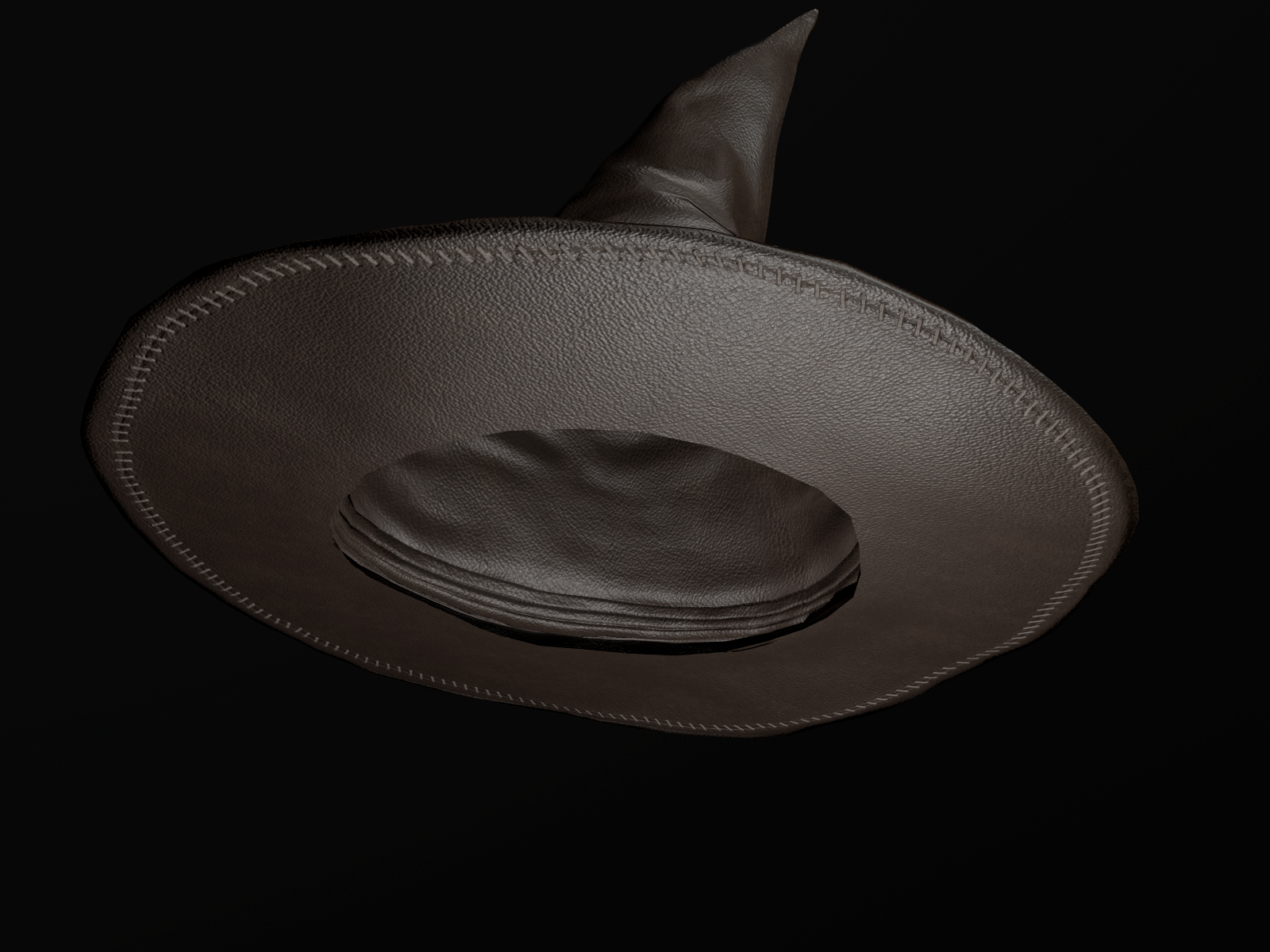 3D leather witch hat - TurboSquid 1419142