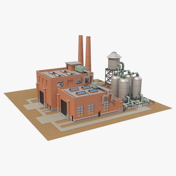 Factory building 3D model - TurboSquid 1211500