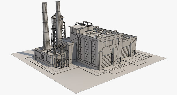 Factory building 3D model - TurboSquid 1211500