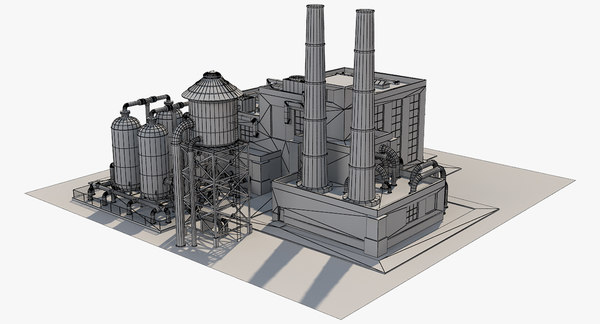 Factory building 3D model - TurboSquid 1211500