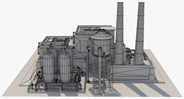 Factory building 3D model - TurboSquid 1211500