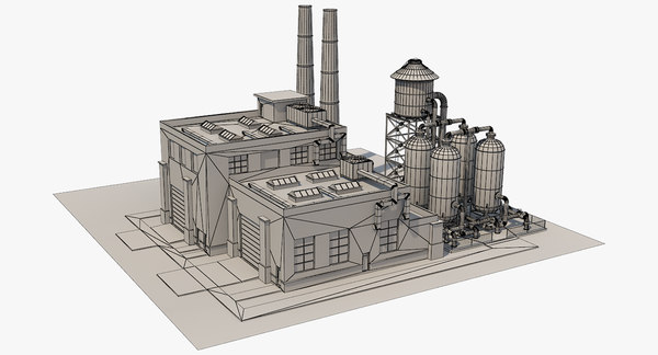 Factory building 3D model - TurboSquid 1211500