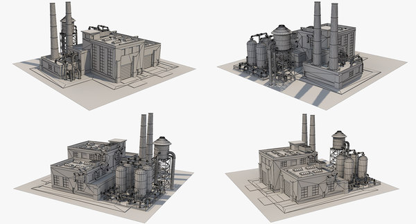 Factory building 3D model - TurboSquid 1211500