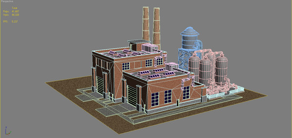 Factory building 3D model - TurboSquid 1211500