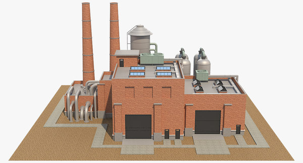 Factory building 3D model - TurboSquid 1211500