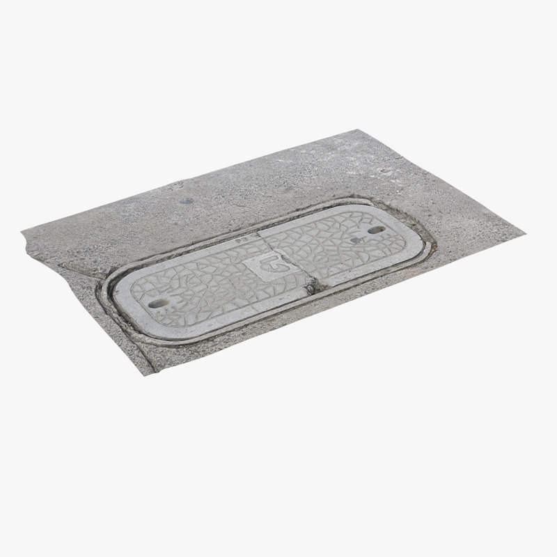 Concrete utility cover 8k model - TurboSquid 1419374
