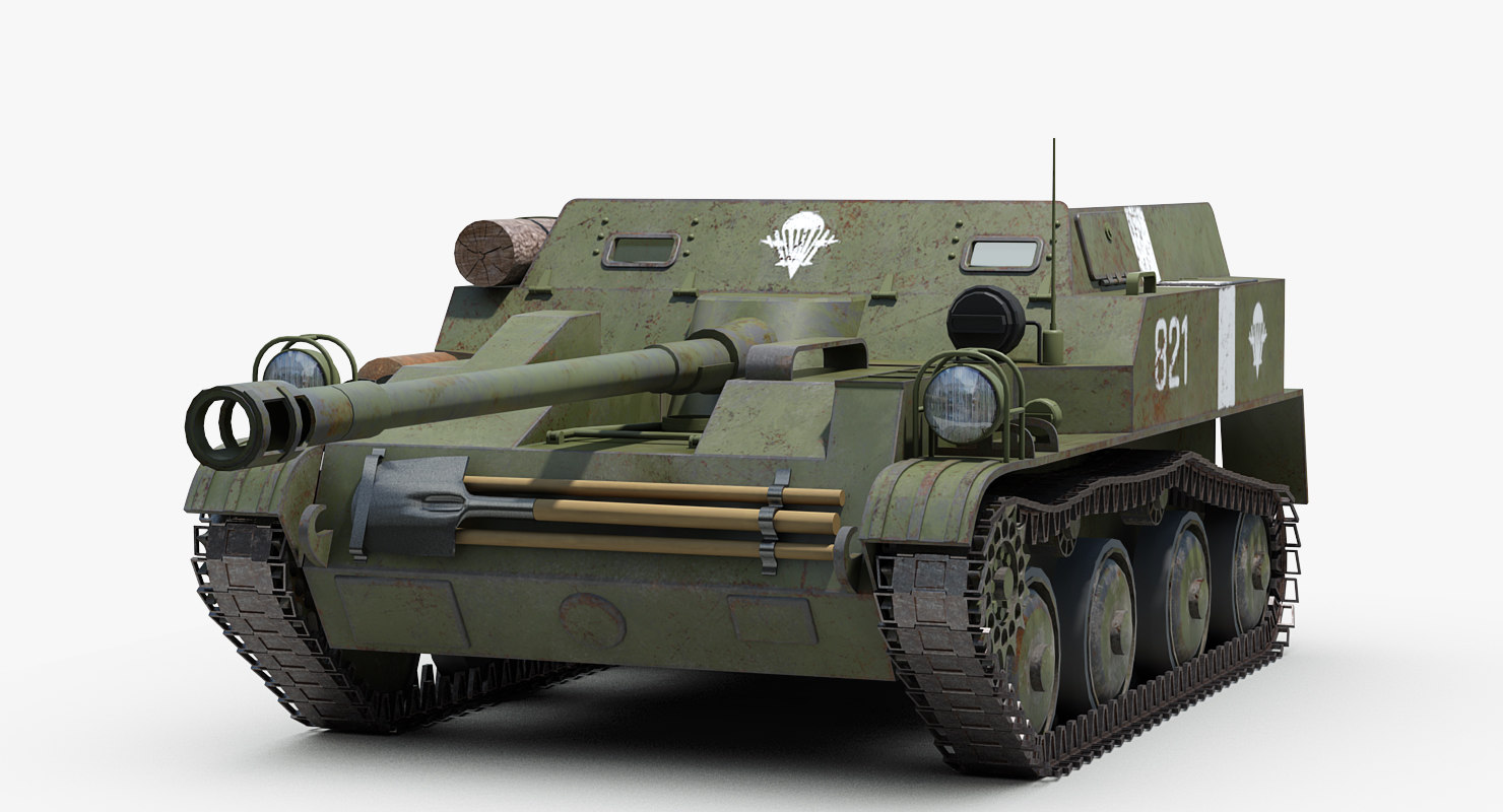 3D ww2 soviet asu 57 - TurboSquid 1419369