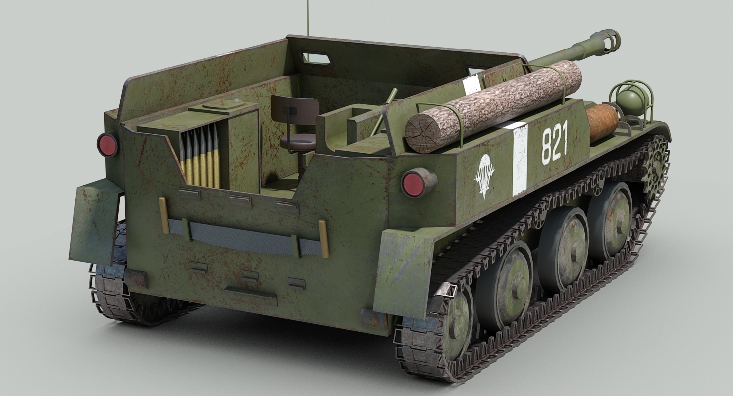 modelo 3d ASU 57 Soviet SPG - TurboSquid 1419369