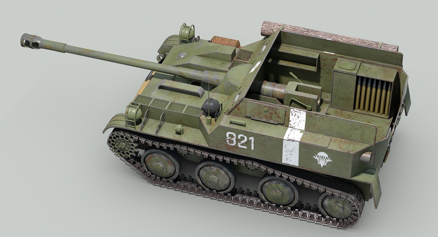 modelo 3d ASU 57 Soviet SPG - TurboSquid 1419369