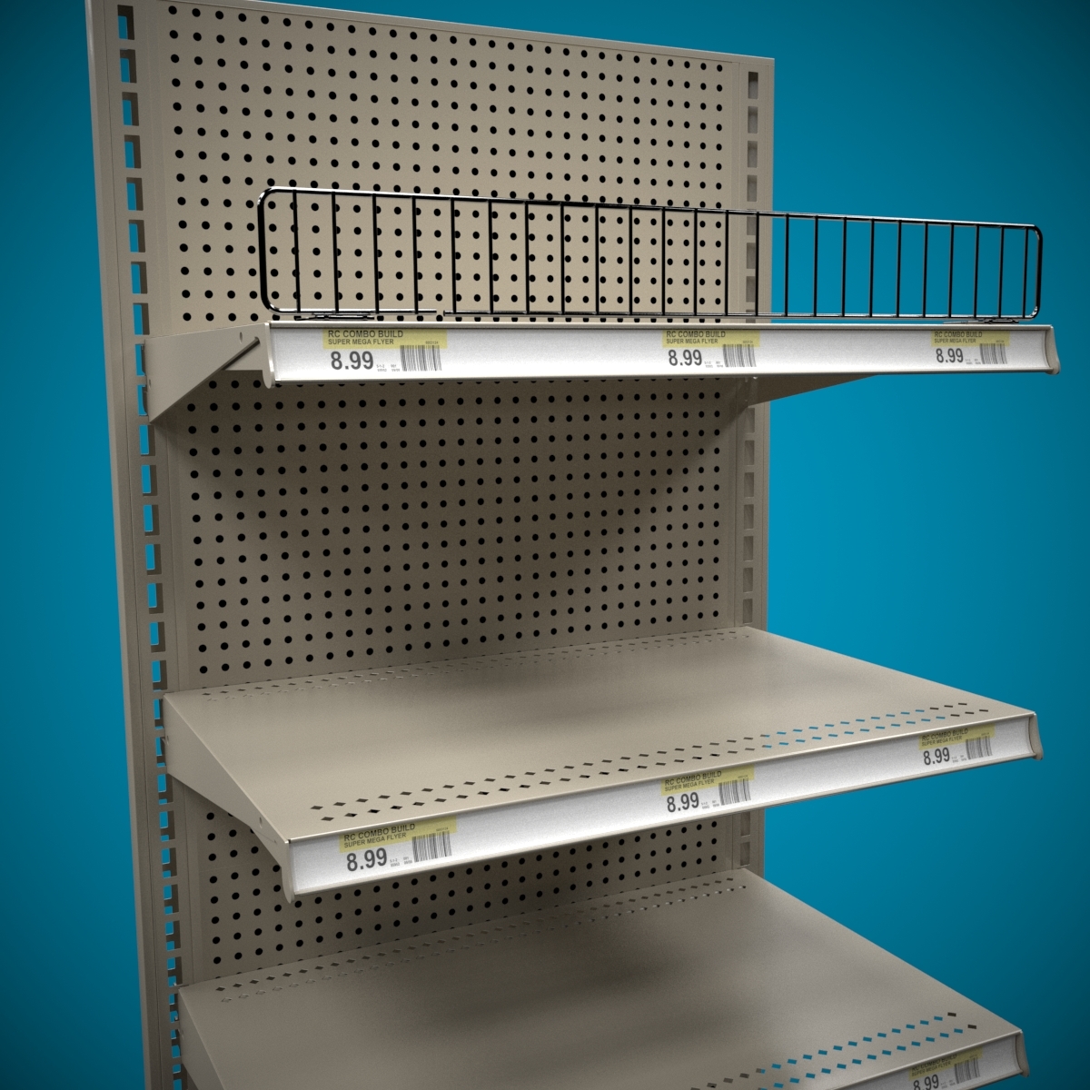 3D end cap shelves shelf model - TurboSquid 1419397