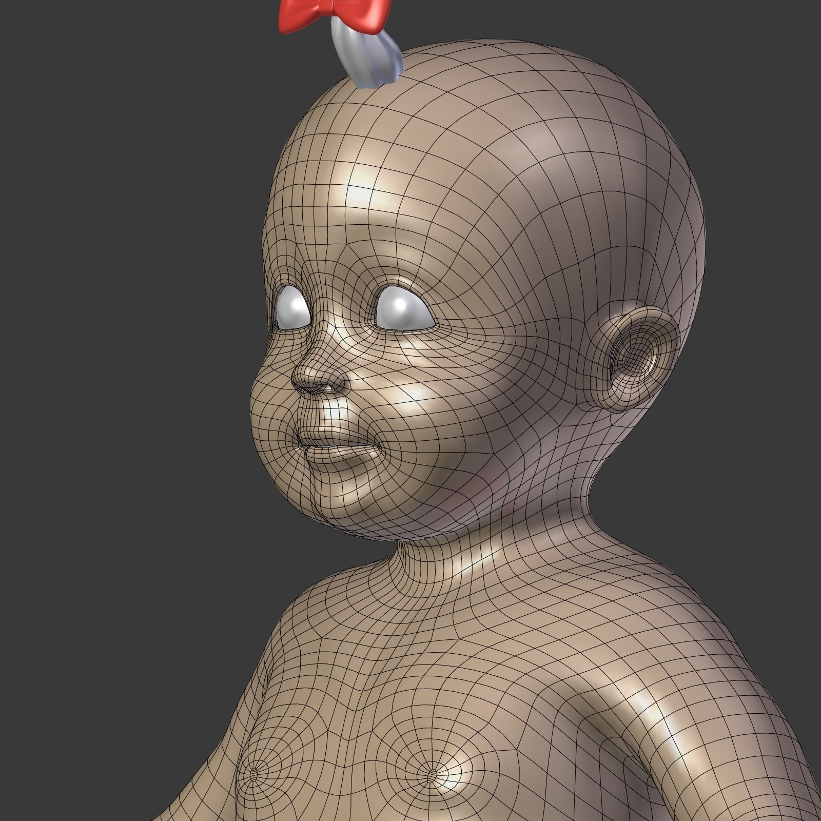 Cartoon baby girl 3D - TurboSquid 1309622