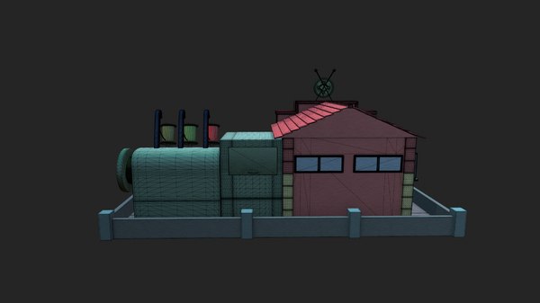 3D cartoon factory stylized model - TurboSquid 1419570