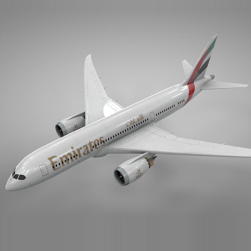 Boeing 787 dreamliner emirates 3D - TurboSquid 1419696