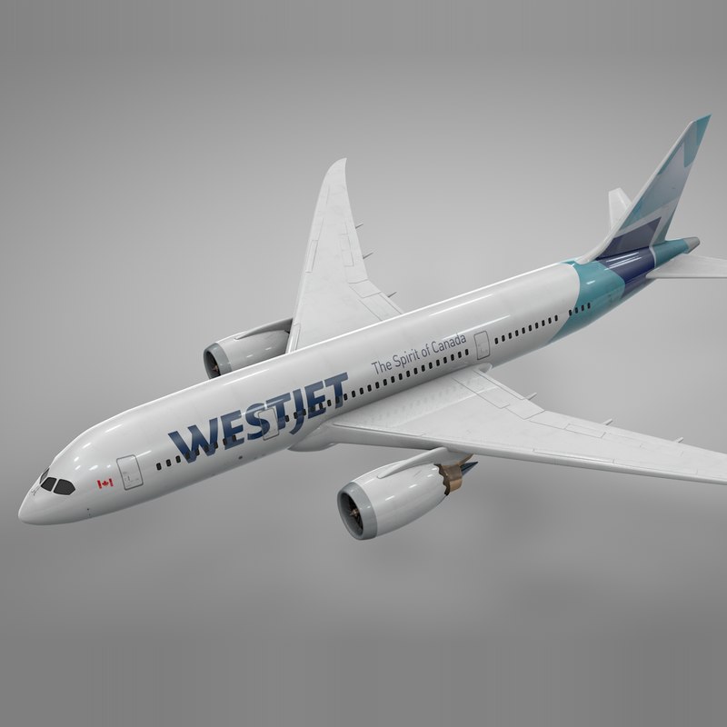3D boeing 787 dreamliner westjet model - TurboSquid 1419729