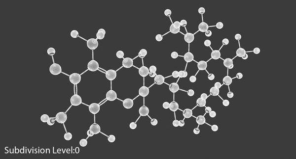 Vitamin e molecule 3D - TurboSquid 1419923