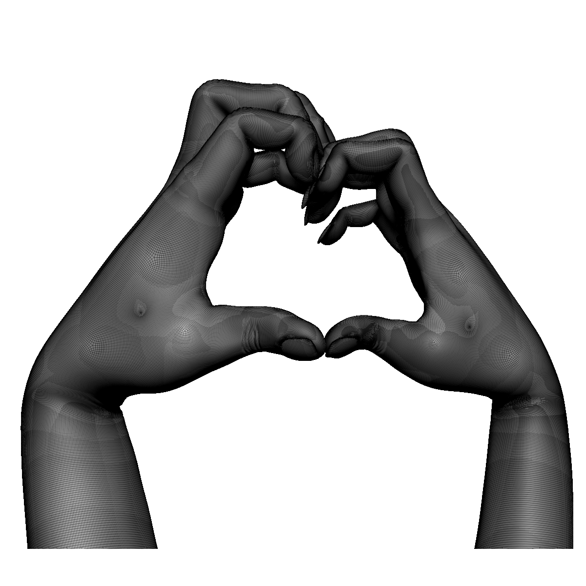 Heart sign hands couple model - TurboSquid 1410066
